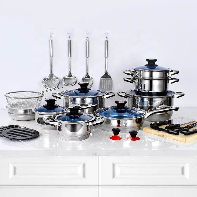 30 Pcs Stainless steel cookware set – Marvel Stores