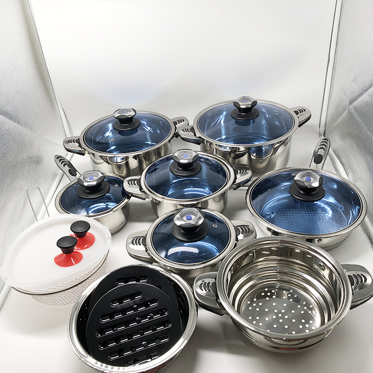 30 Pcs Stainless steel cookware set – Marvel Stores